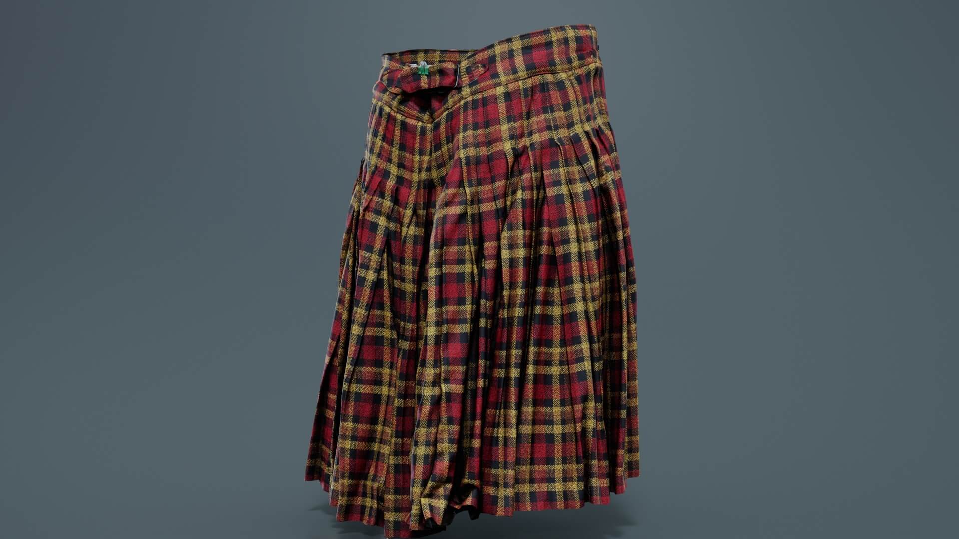 Scottish Kilt B - 3D Model by Polygonal Miniatures