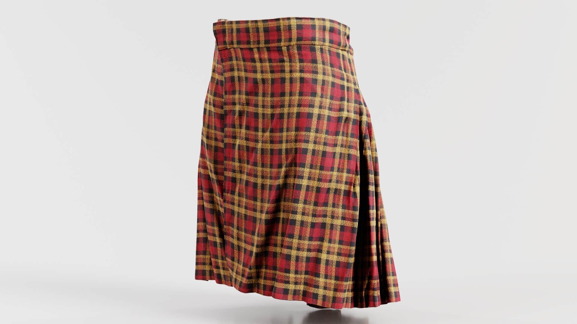 Scottish Kilt B - 3D Model by Polygonal Miniatures