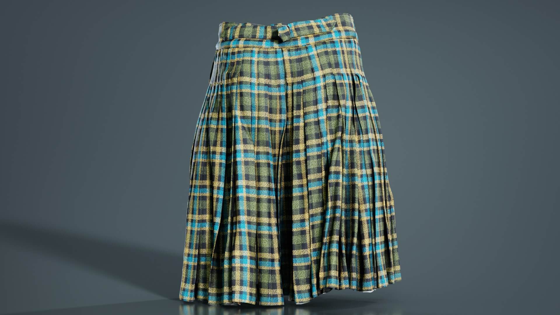 Scottish Kilt C - 3D Model by Polygonal Miniatures