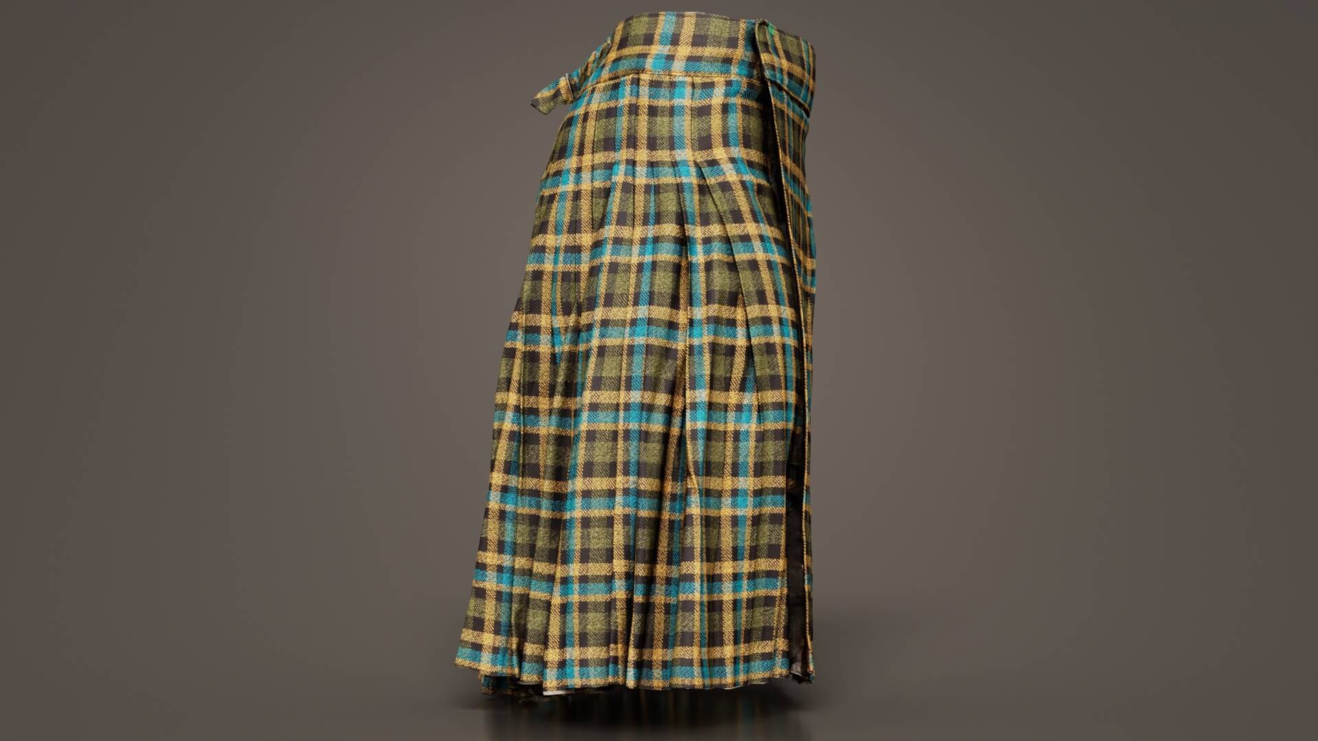 Scottish Kilt C - 3D Model by Polygonal Miniatures