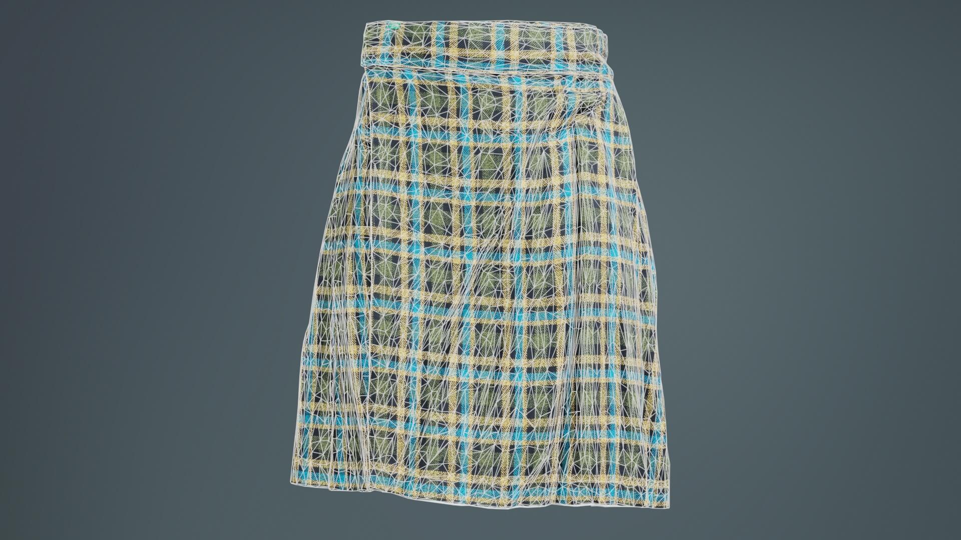 Scottish Kilt C - 3D Model by Polygonal Miniatures