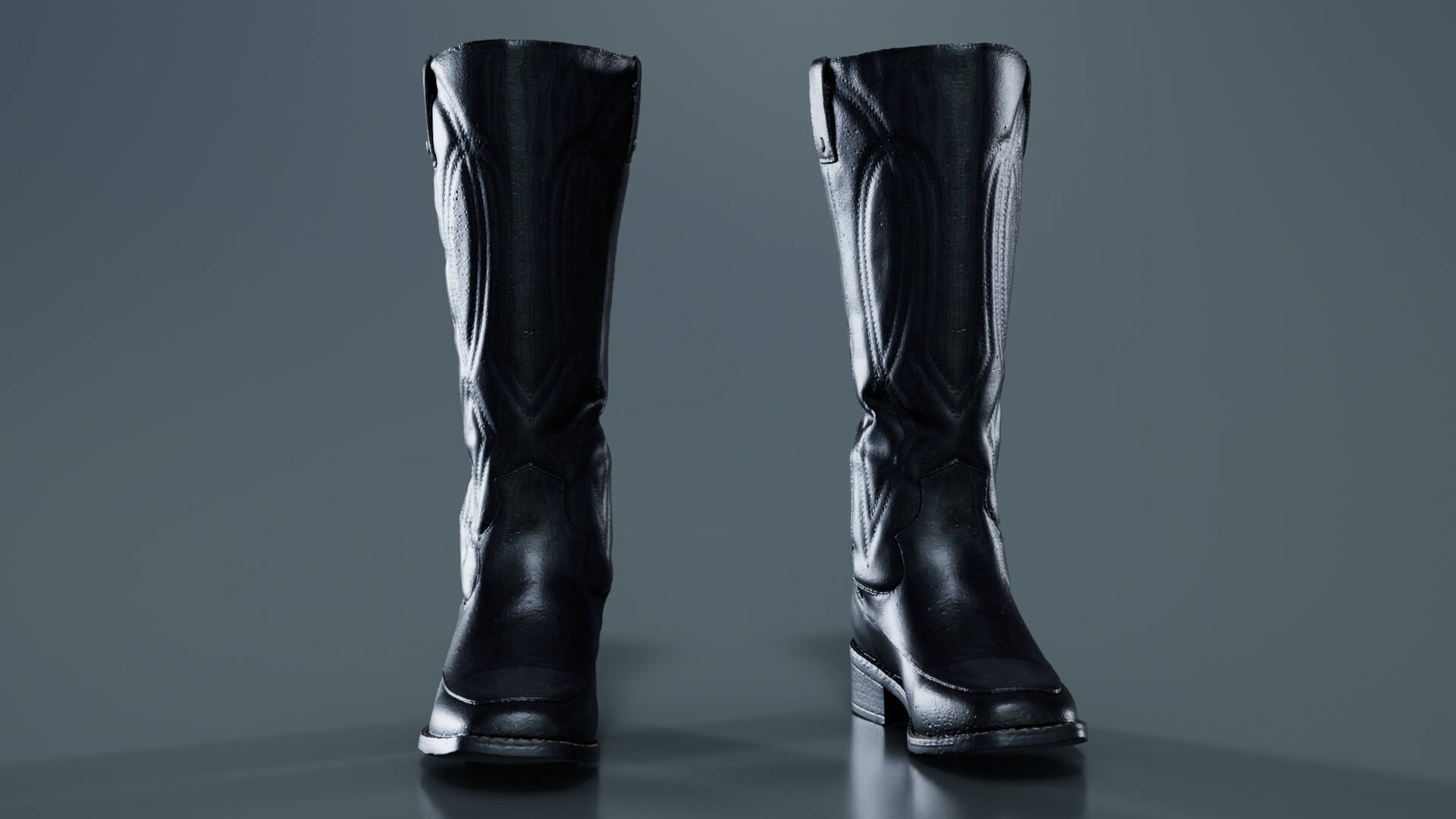 Shiny Detailed Boots - 3D Model by Polygonal Miniatures