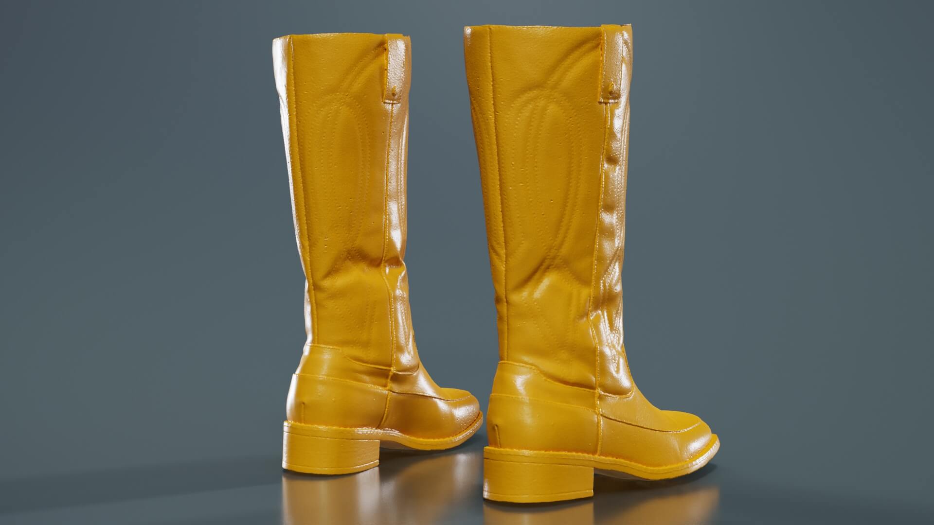 Shiny Detailed Boots - 3D Model by Polygonal Miniatures