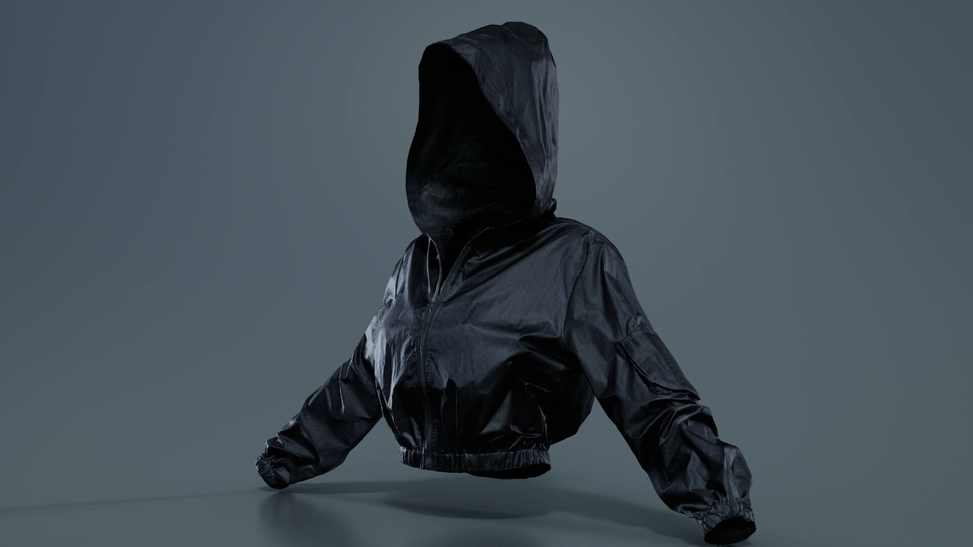 Shiny Hoodie Jacket - 3D Model by Polygonal Miniatures