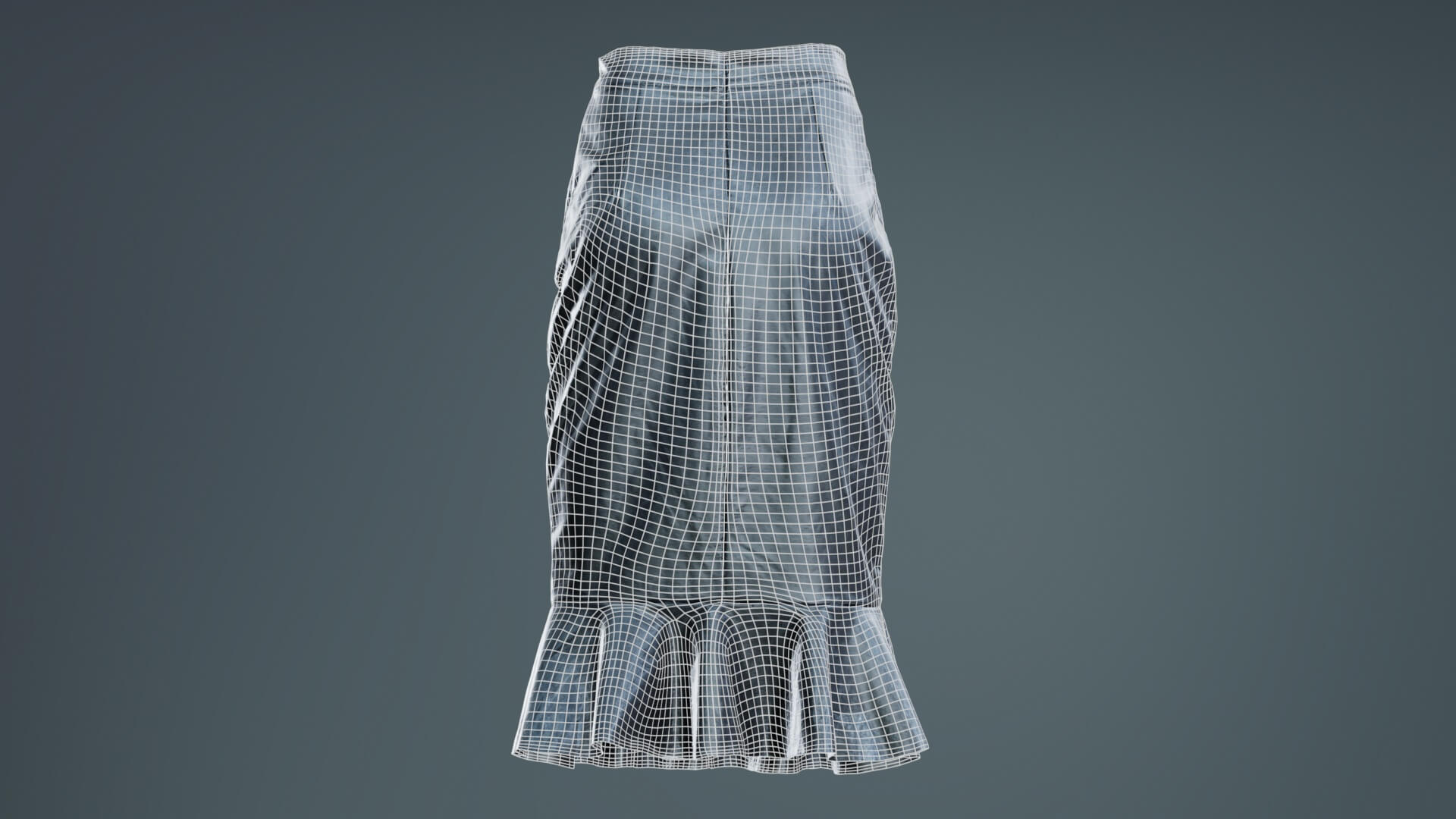Shiny Mermaid Skirt - 3D Model by Polygonal Miniatures