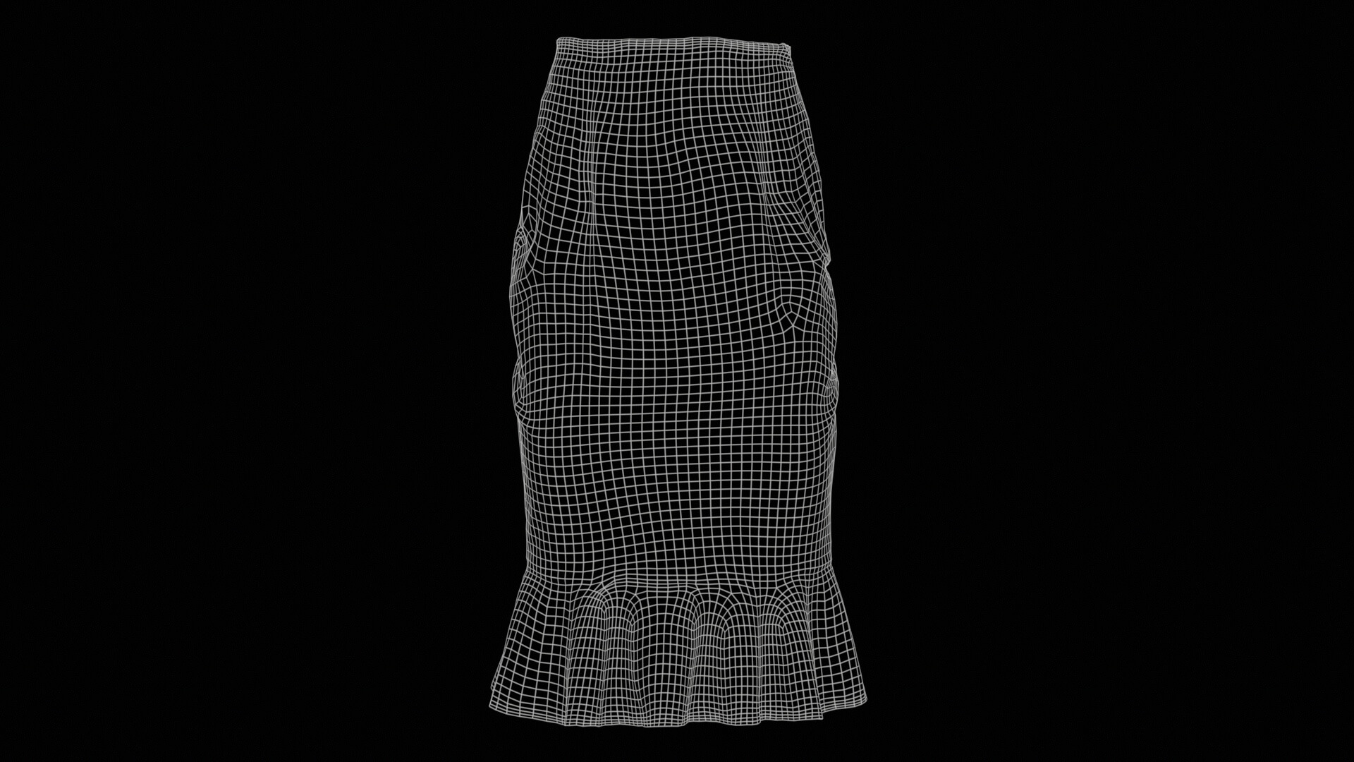 Shiny Mermaid Skirt - 3D Model by Polygonal Miniatures