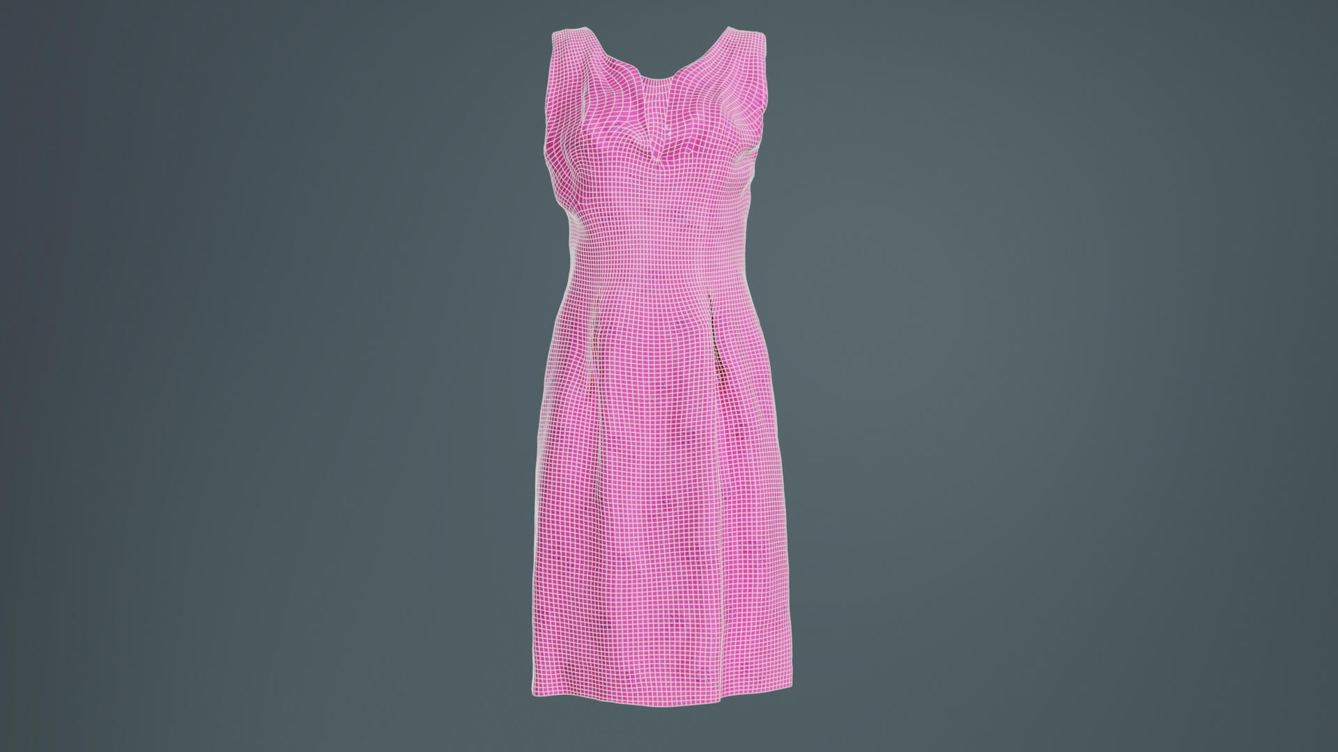 Shiny Pink Flower Dress - 3D Model by Polygonal Miniatures