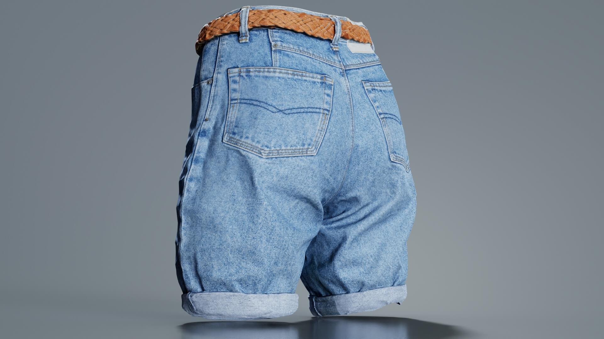 Short Jeans Belt - 3D Model by Polygonal Miniatures