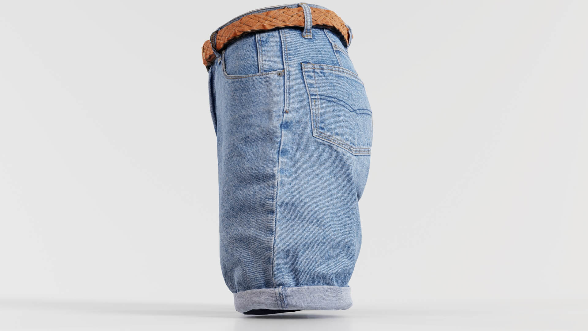 Short Jeans Belt - 3D Model by Polygonal Miniatures