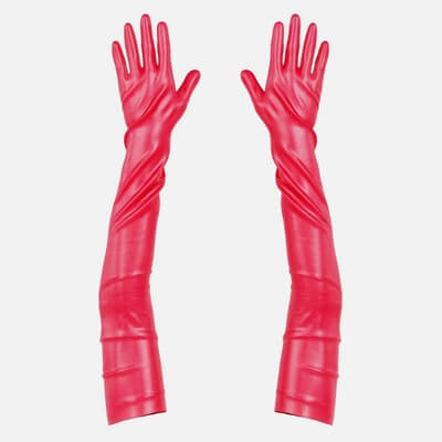 Shoulder Length Latex Gloves - 3D Model by Polygonal Miniatures