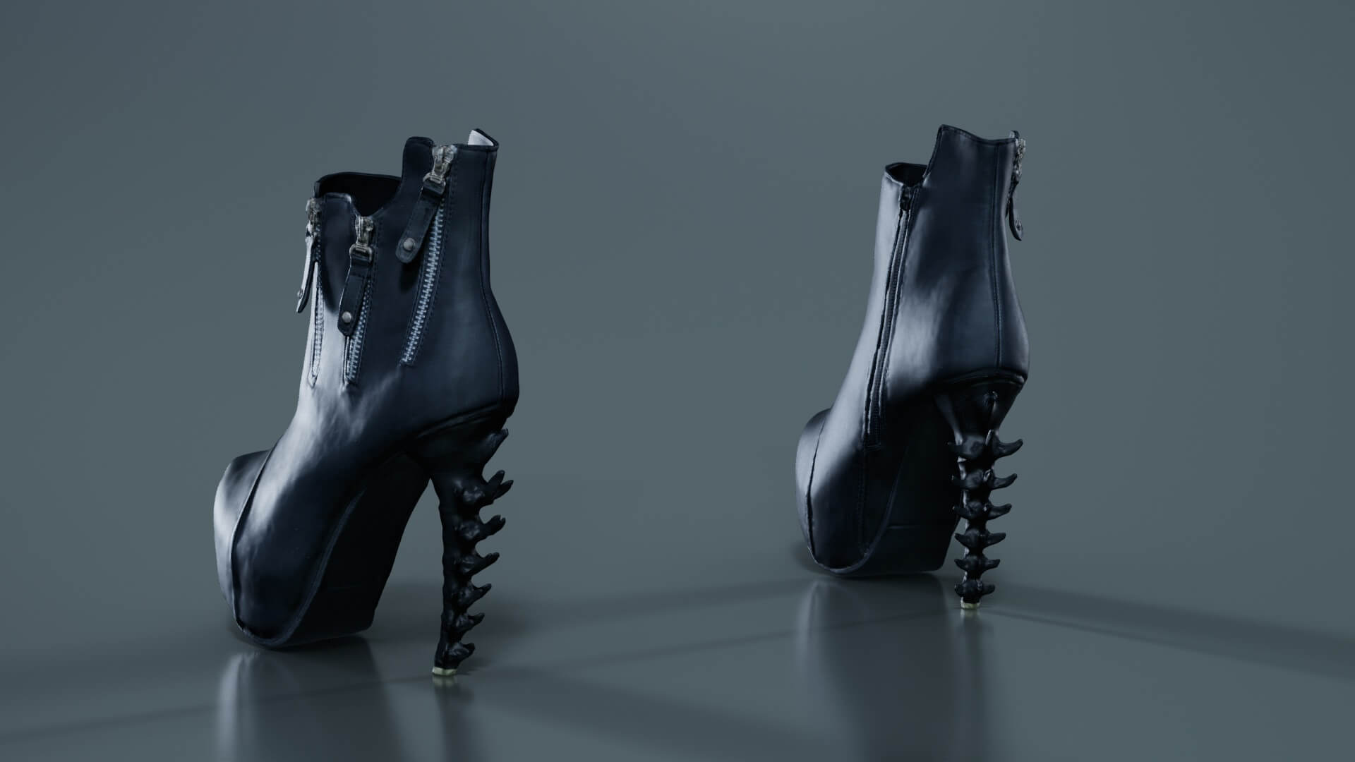 Skeleton Heels - 3D Model by Polygonal Miniatures