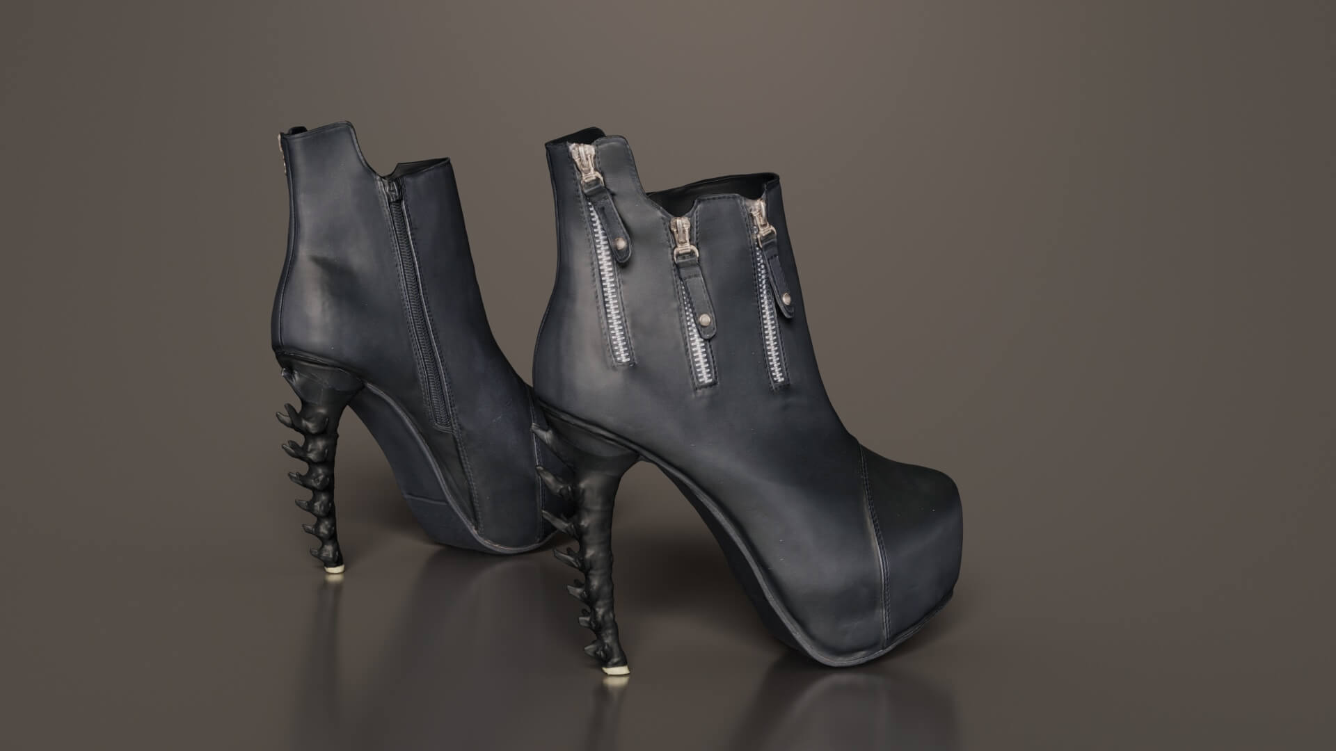 Skeleton Heels - 3D Model by Polygonal Miniatures