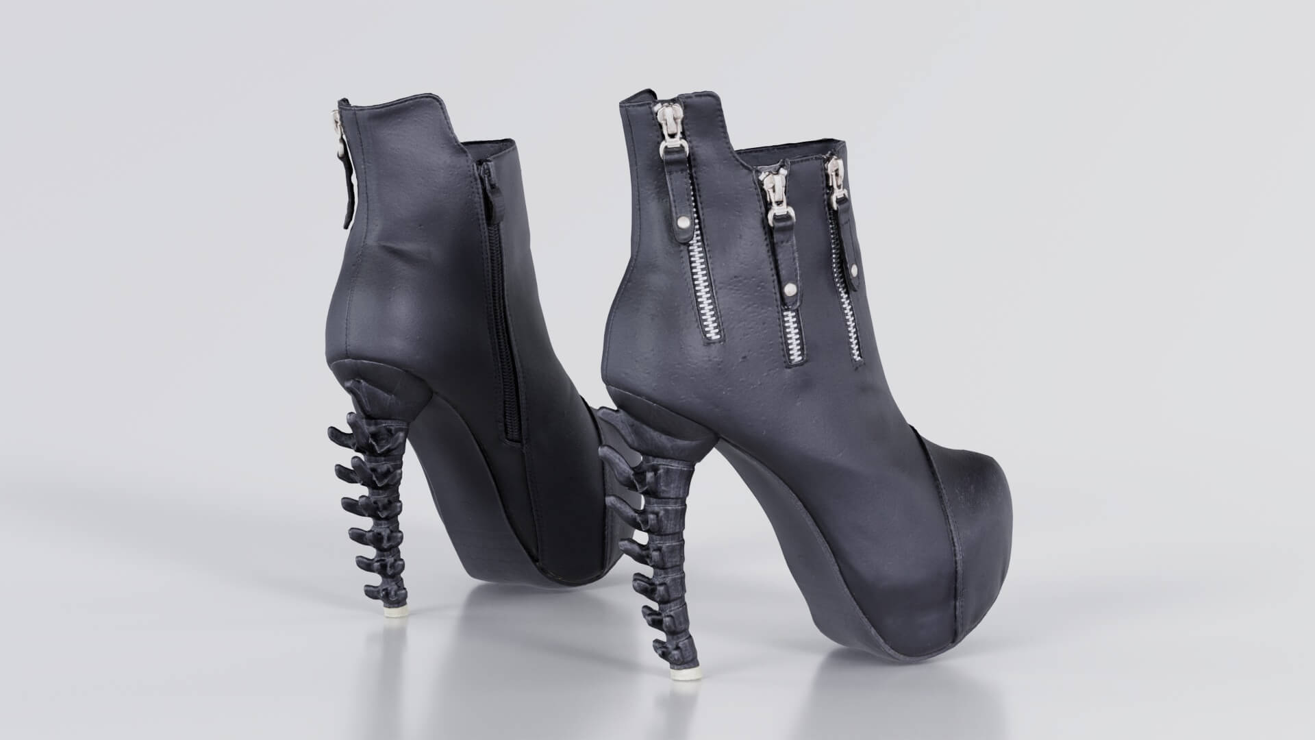 Spine Skeleton Heels - 3D Model by Polygonal Miniatures