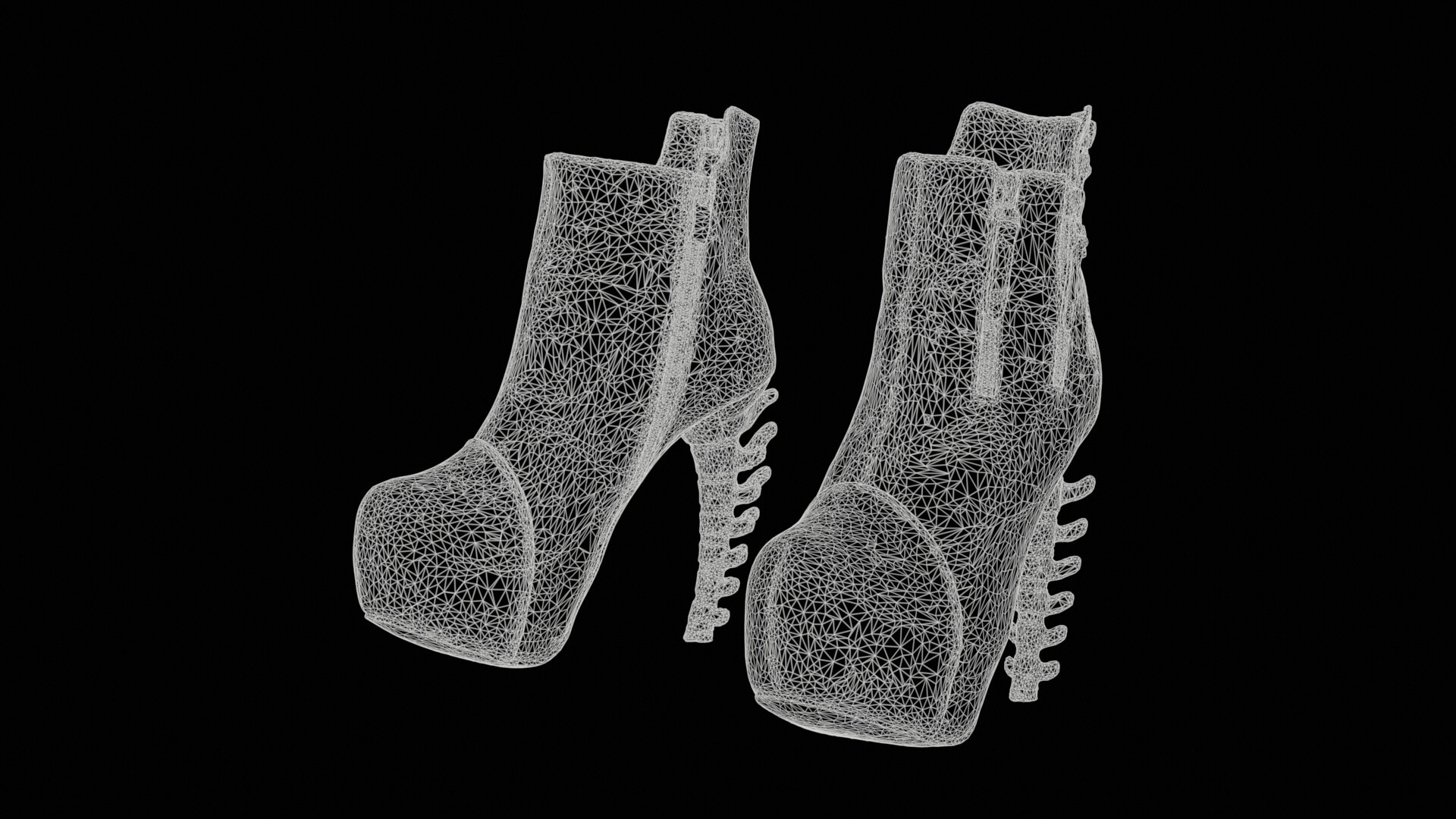 Spine Skeleton Heels - 3D Model by Polygonal Miniatures