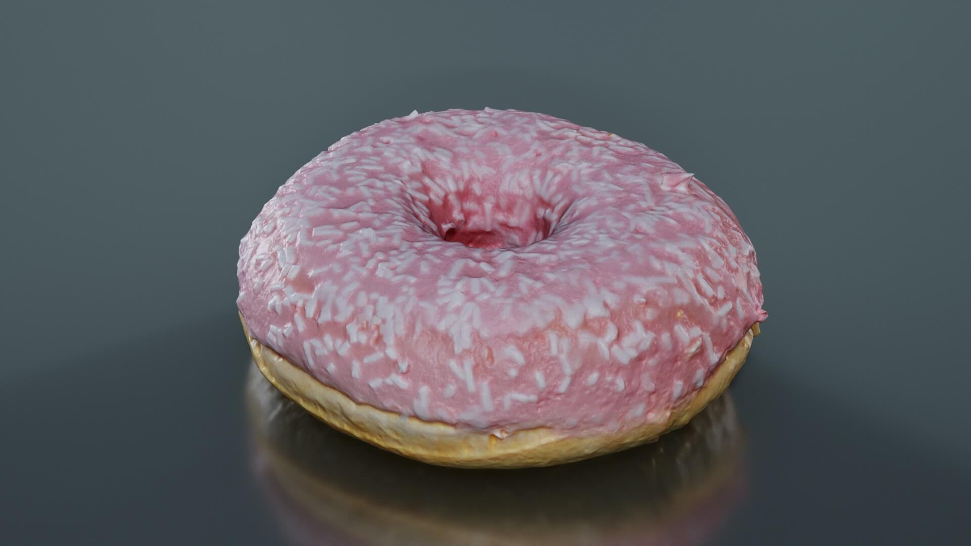 Sprinkle Donut - 3D Model by Polygonal Miniatures