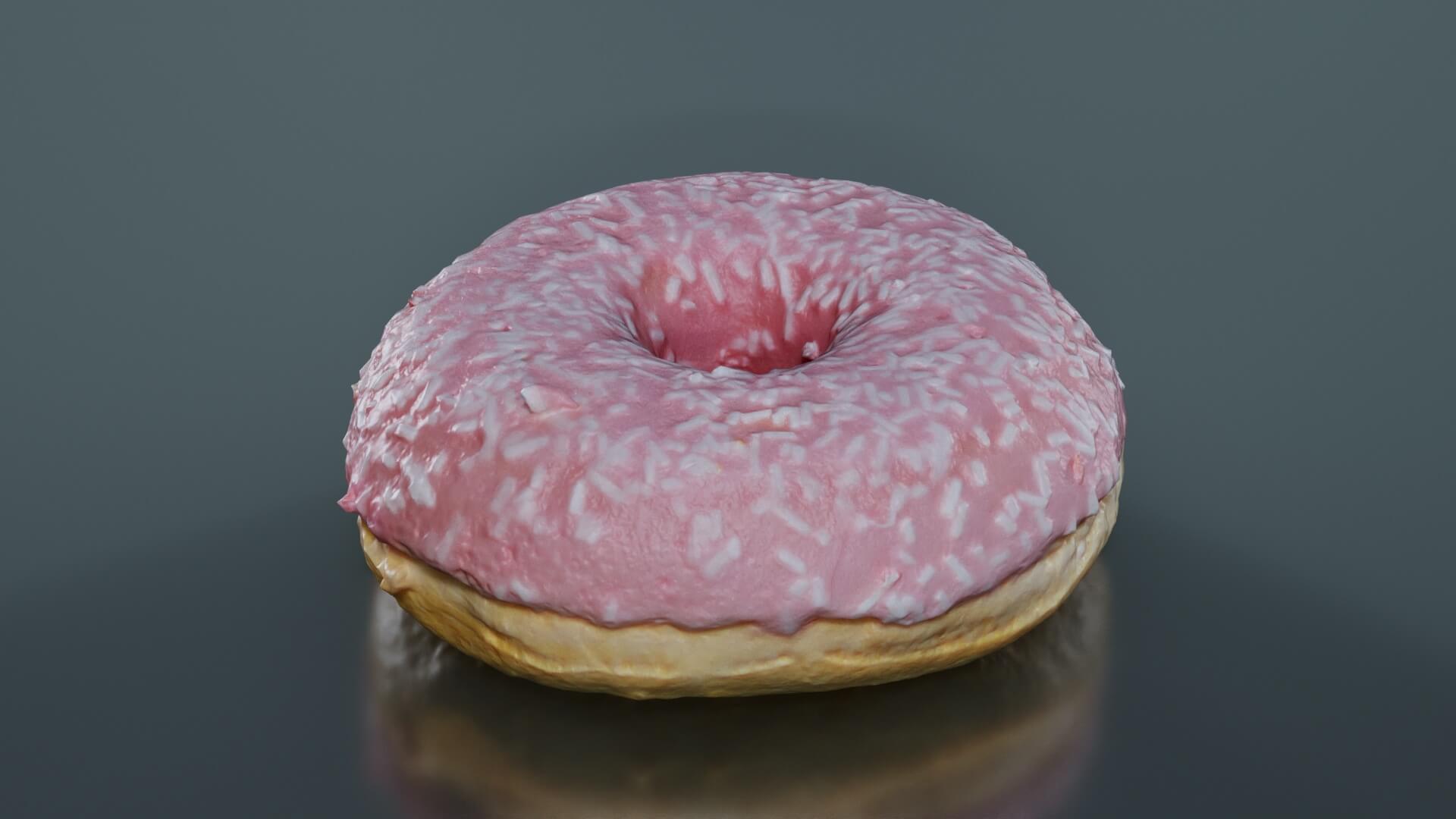 Sprinkle Donut - 3D Model by Polygonal Miniatures