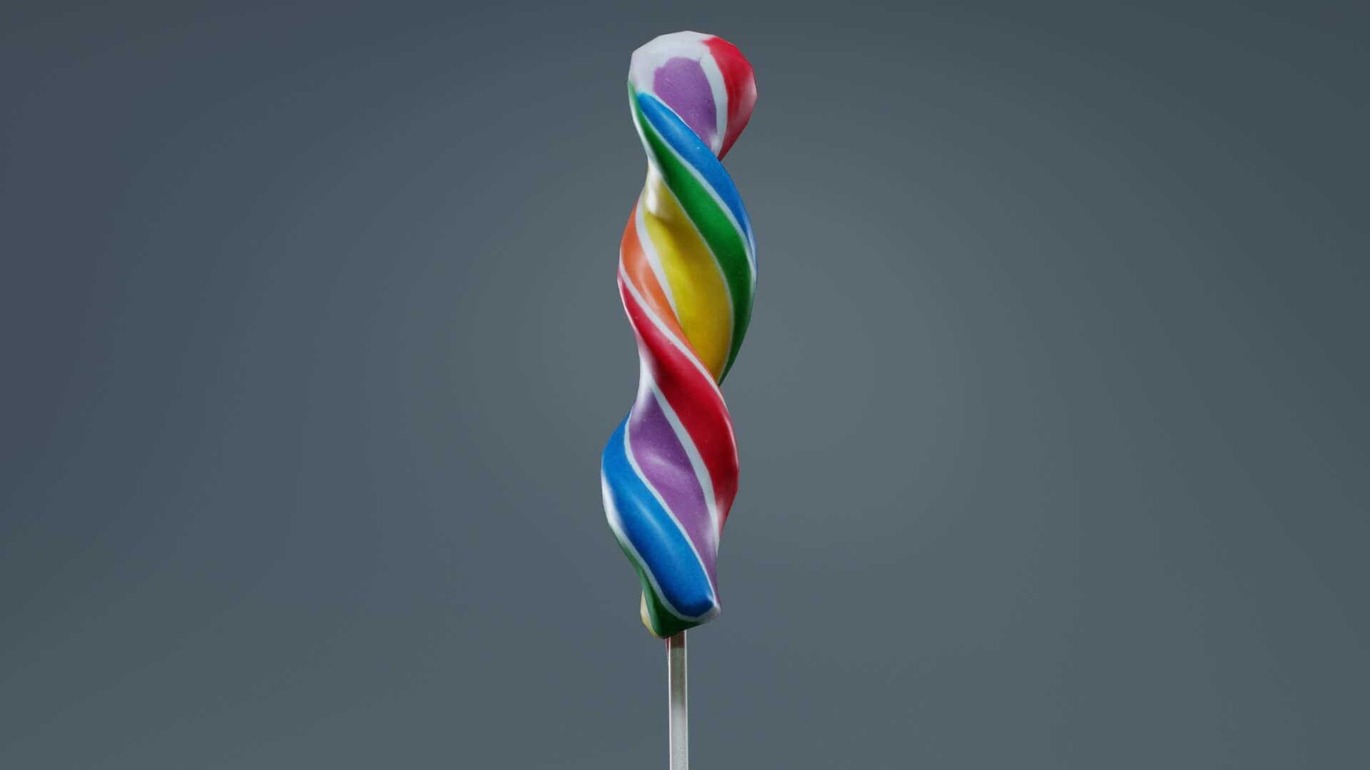 Stick Candy Lolly - 3D Model by Polygonal Miniatures