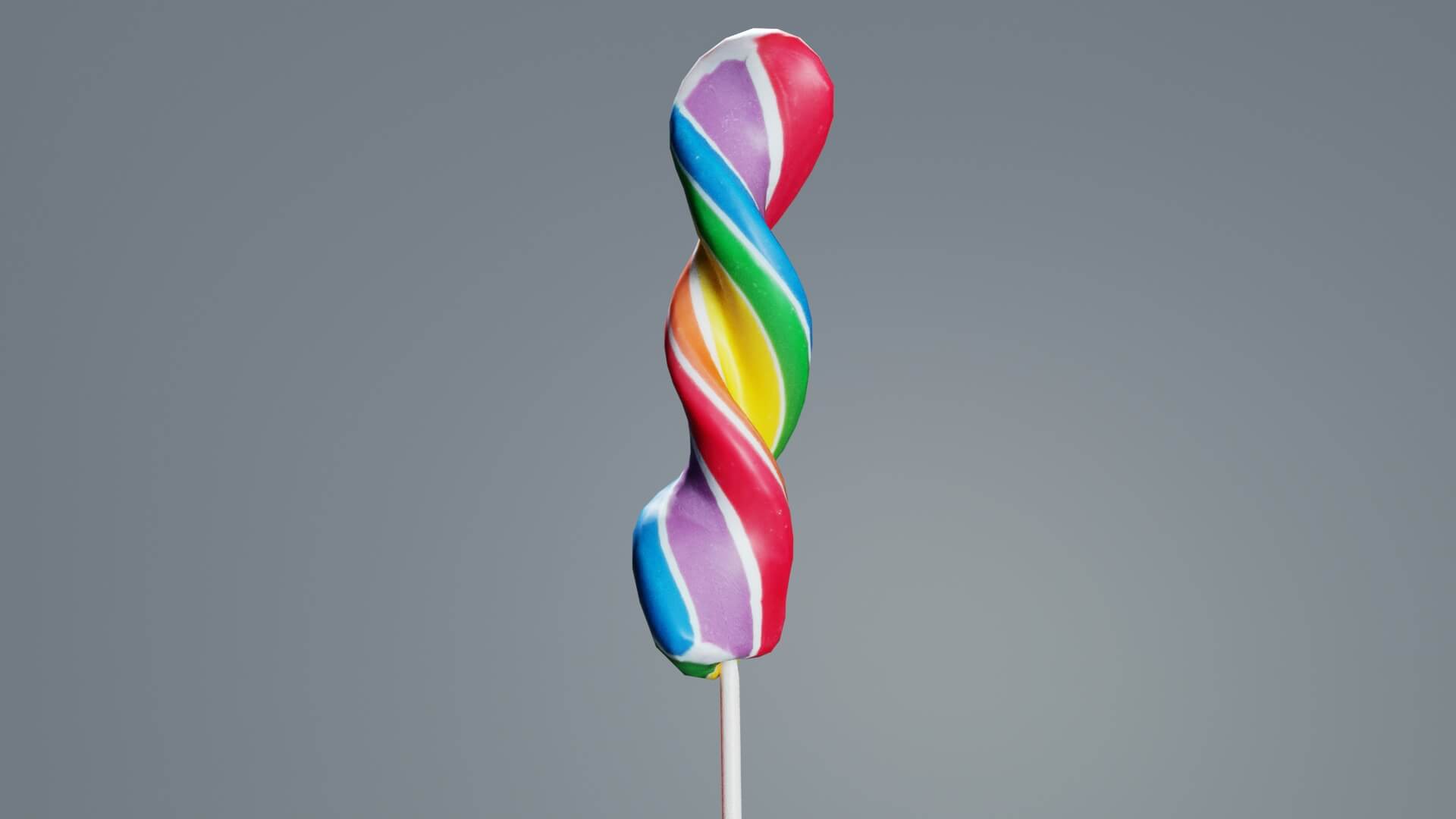 Stick Candy Lolly - 3D Model by Polygonal Miniatures