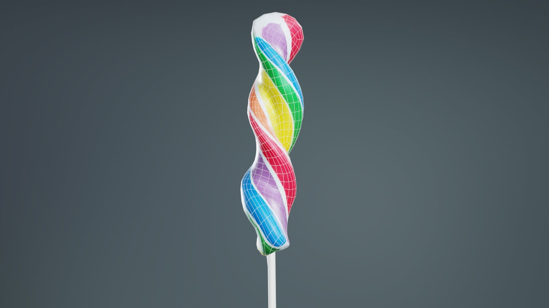 Stick Candy Lolly - 3D Model by Polygonal Miniatures