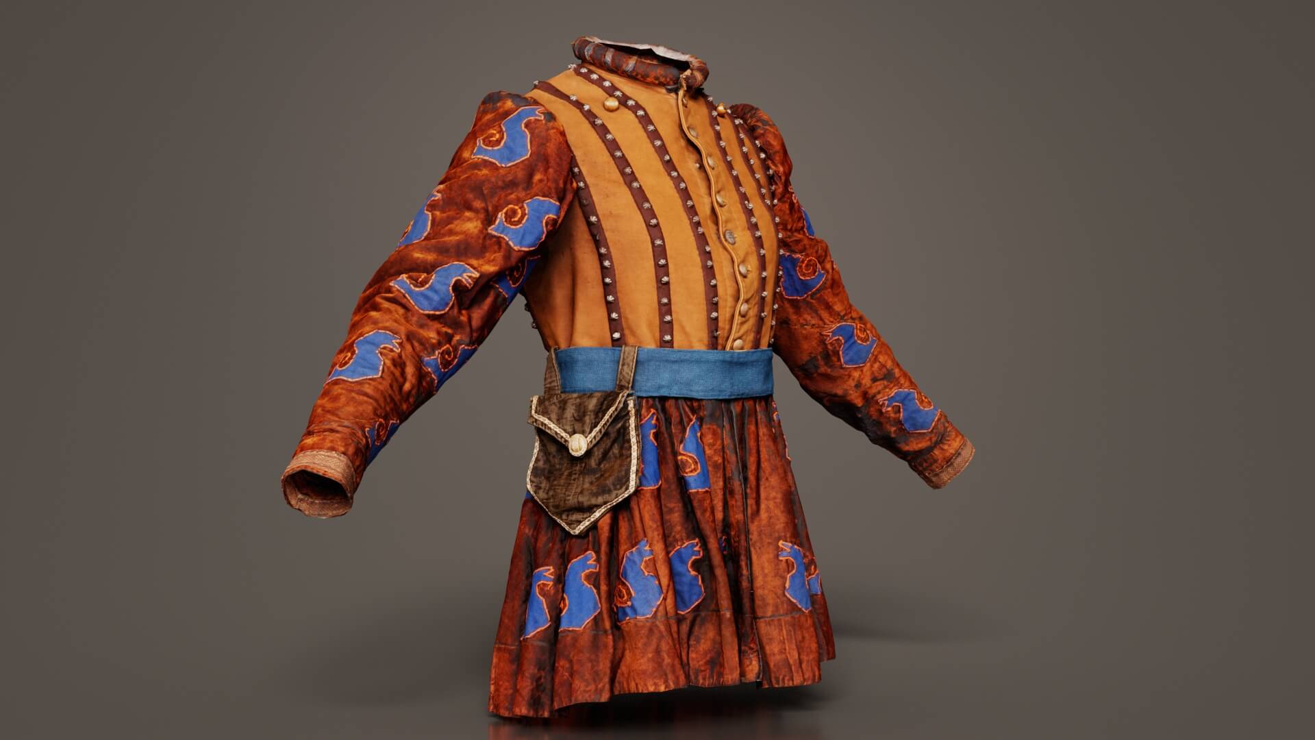 Strap Medieval Costume - 3D Model by Polygonal Miniatures