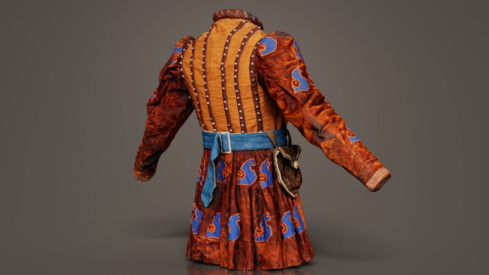 Strap Medieval Costume - 3D Model by Polygonal Miniatures