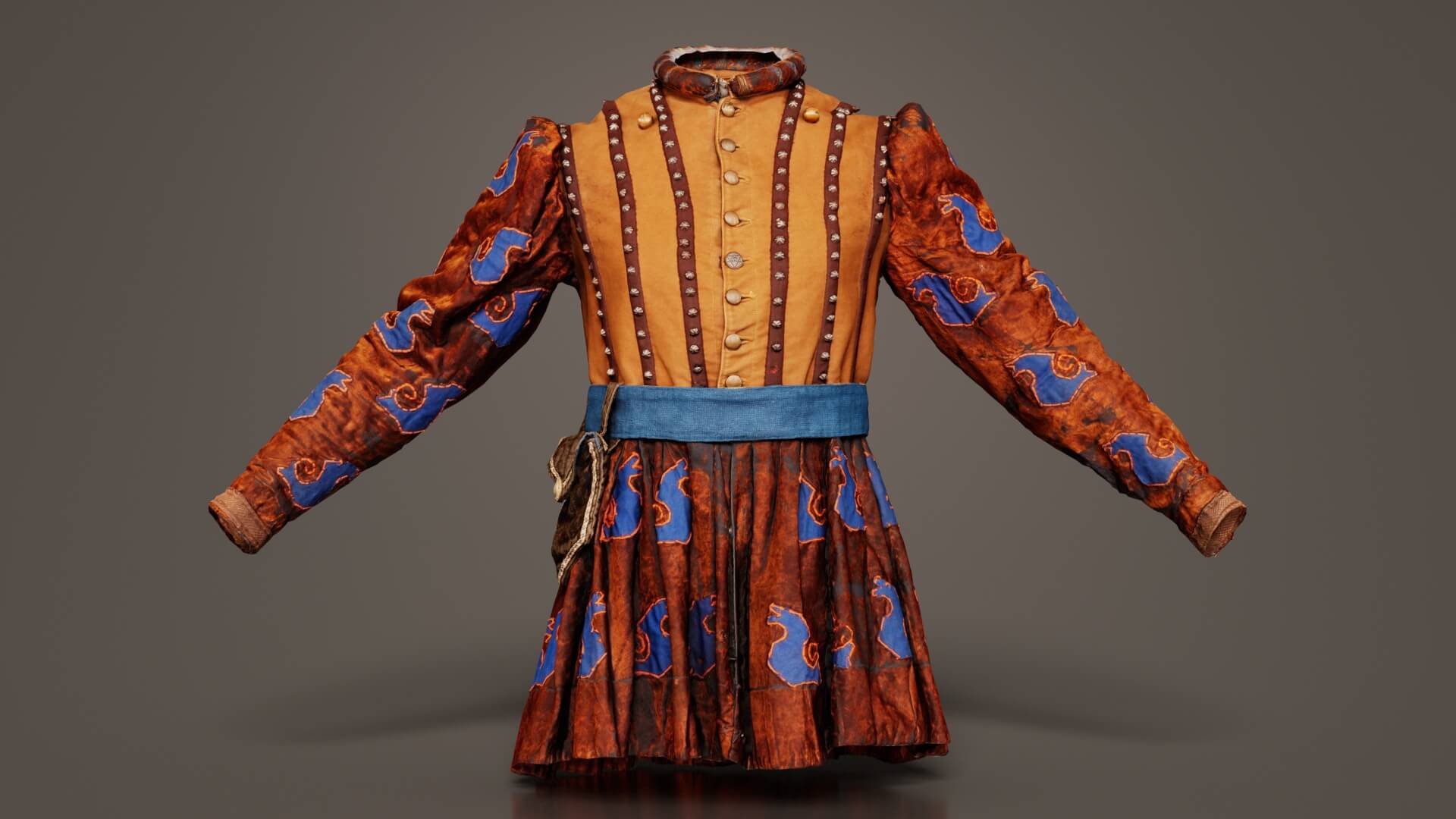 Strap Medieval Costume - 3D Model by Polygonal Miniatures