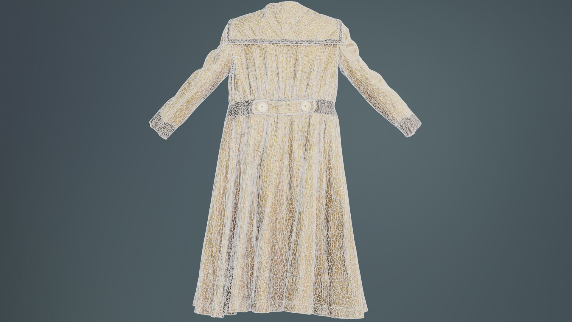 Straw Coat Open - 3D Model by Polygonal Miniatures