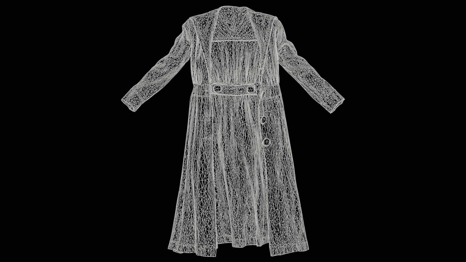 Straw Coat Open - 3D Model by Polygonal Miniatures