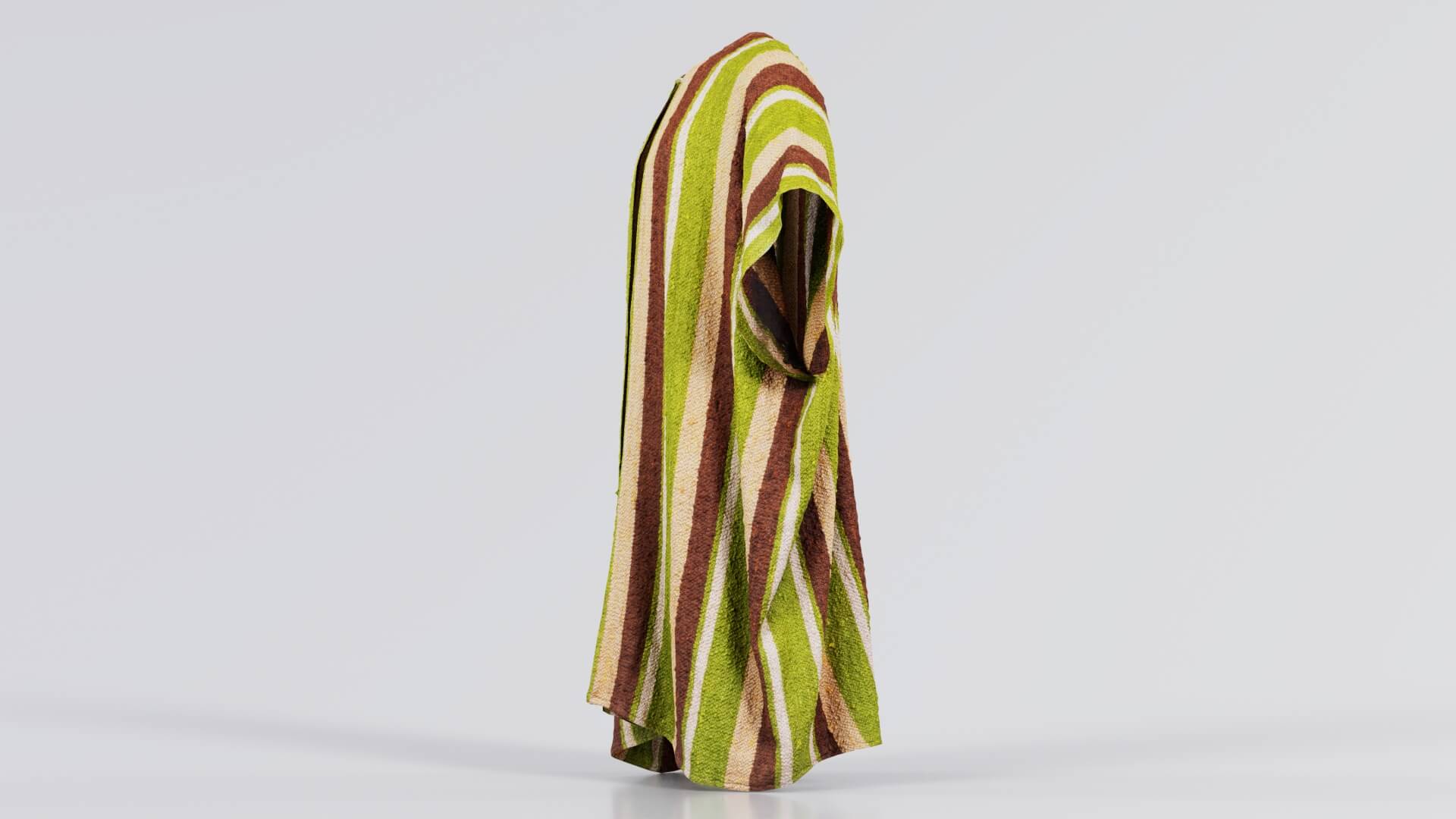 Striped Poncho - 3D Model by Polygonal Miniatures