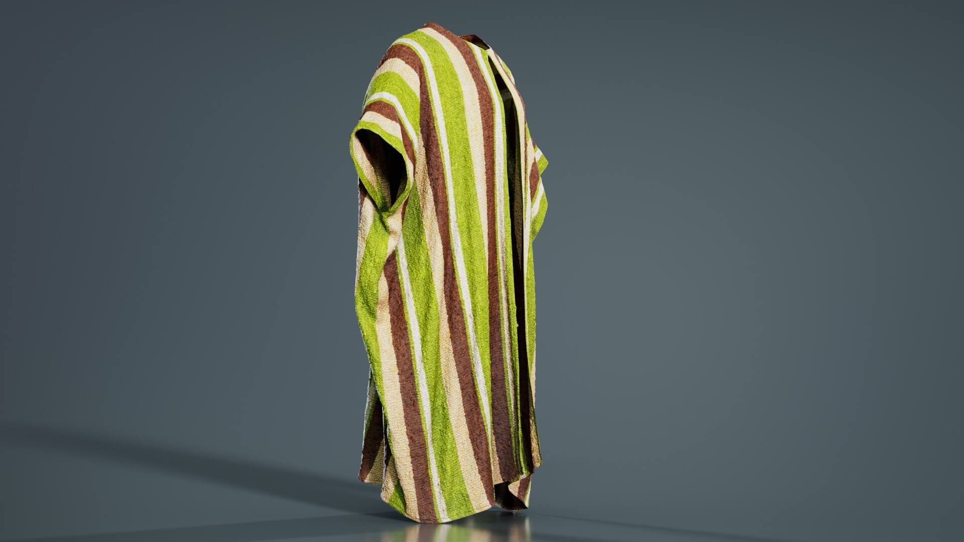Striped Poncho - 3D Model by Polygonal Miniatures