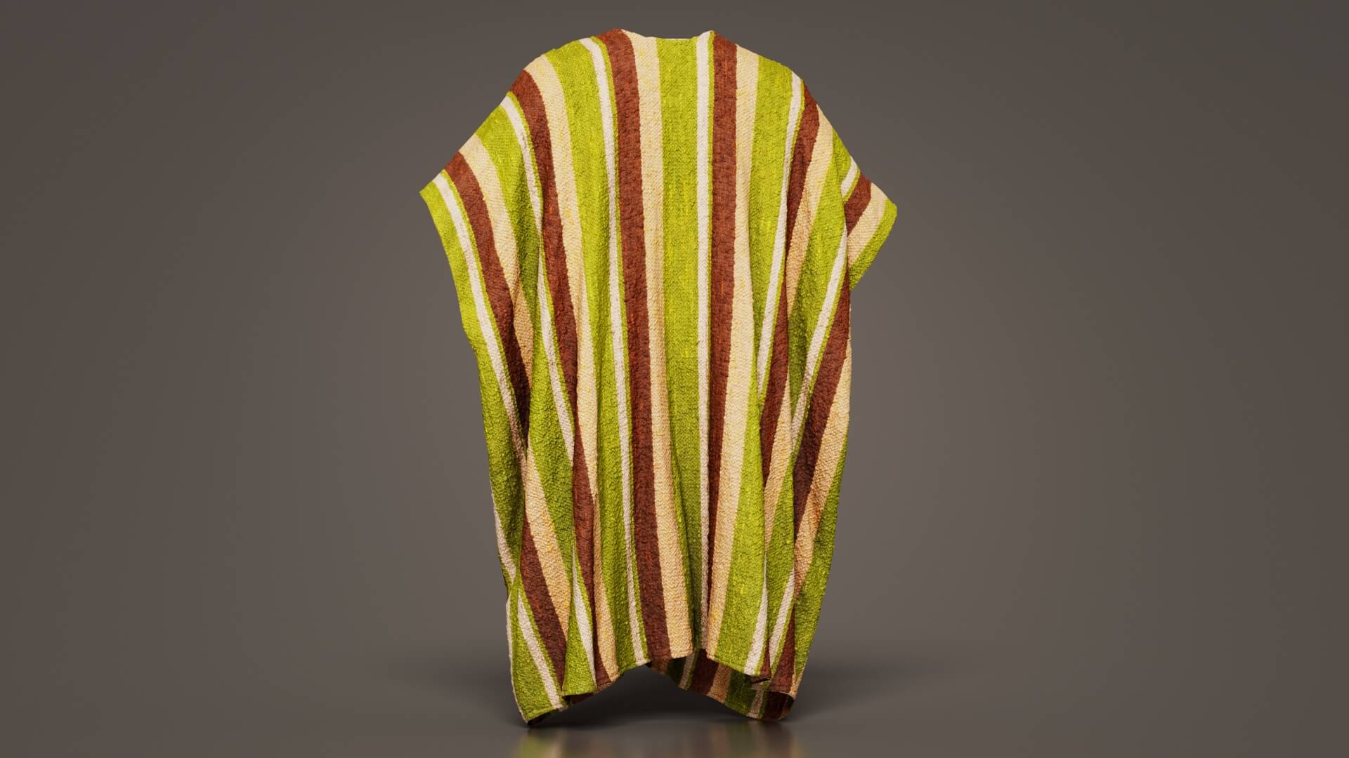 Striped Poncho - 3D Model by Polygonal Miniatures