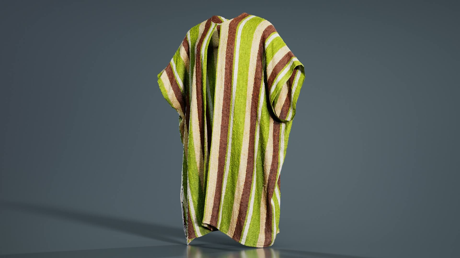 Striped Poncho - 3D Model by Polygonal Miniatures
