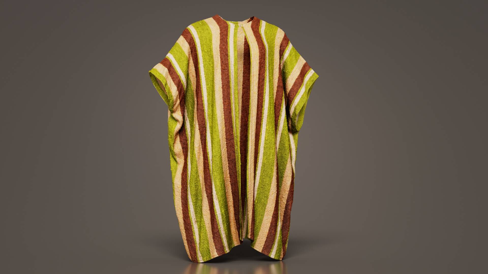 Striped Poncho - 3D Model by Polygonal Miniatures
