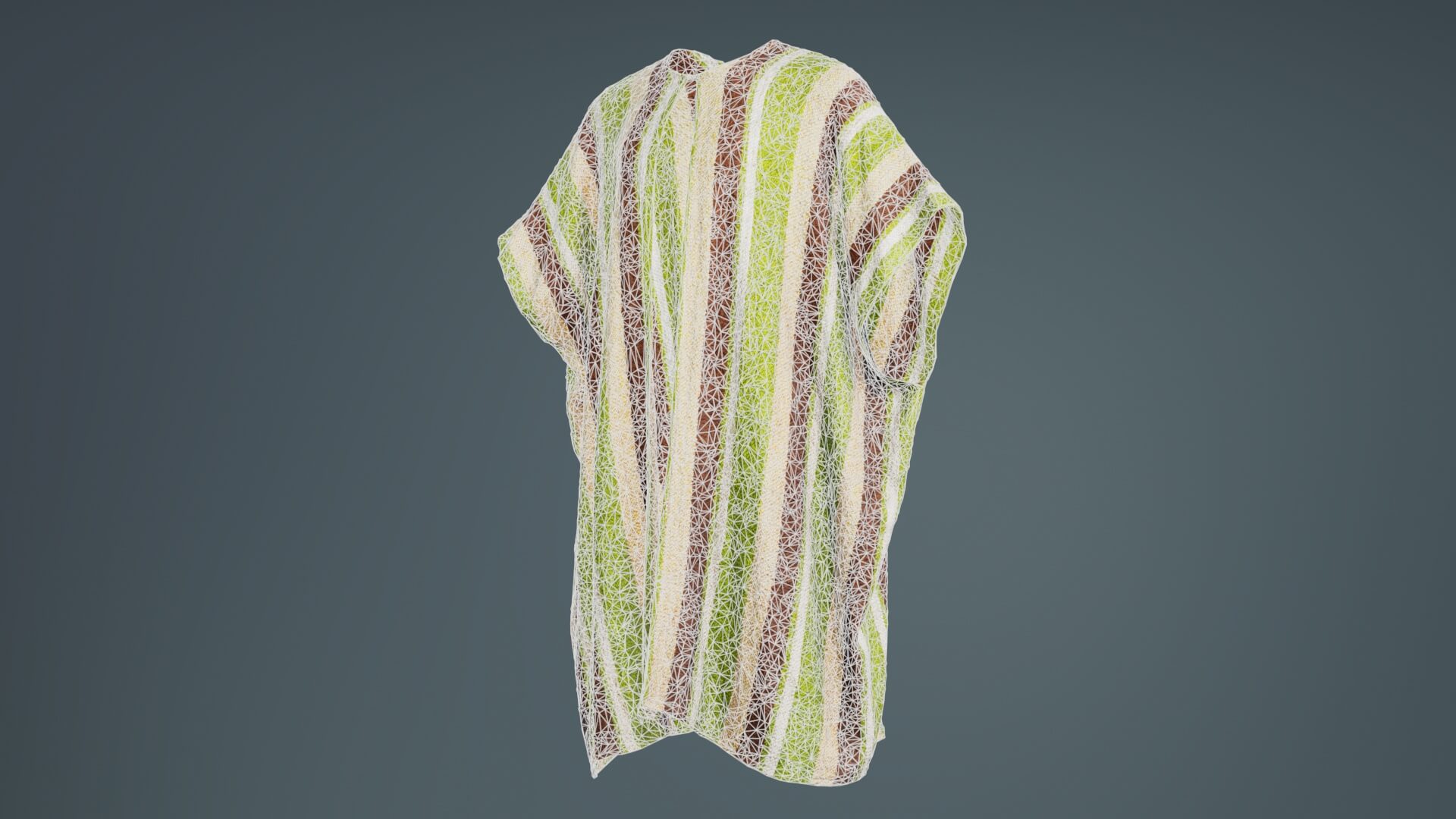 Striped Poncho - 3D Model by Polygonal Miniatures