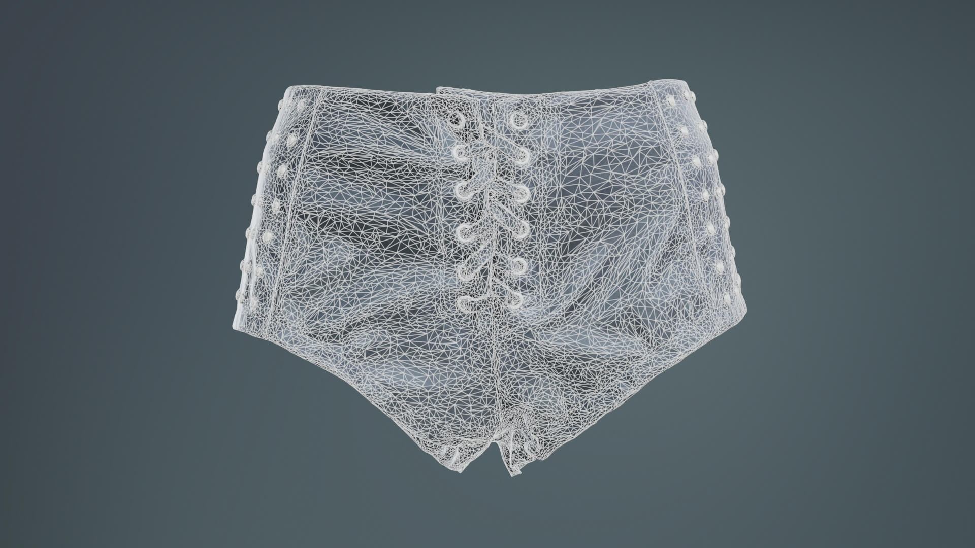 Studded Leather Hotpants - 3D Model by Polygonal Miniatures