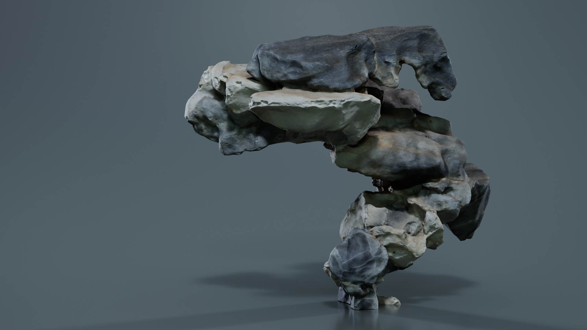 Suiseki Rock 06 - 3D Model by Polygonal Miniatures