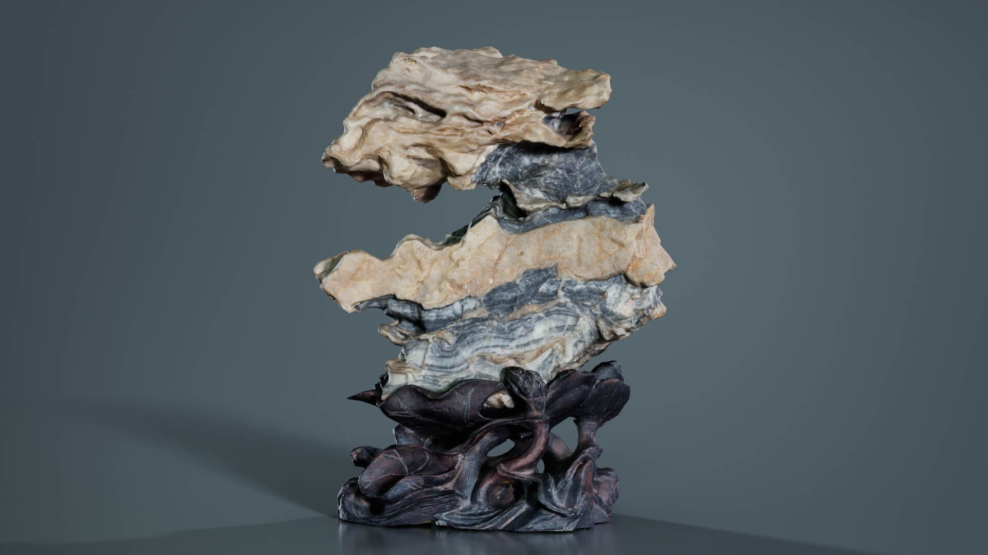 Suiseki Rock 09 - 3D Model by Polygonal Miniatures