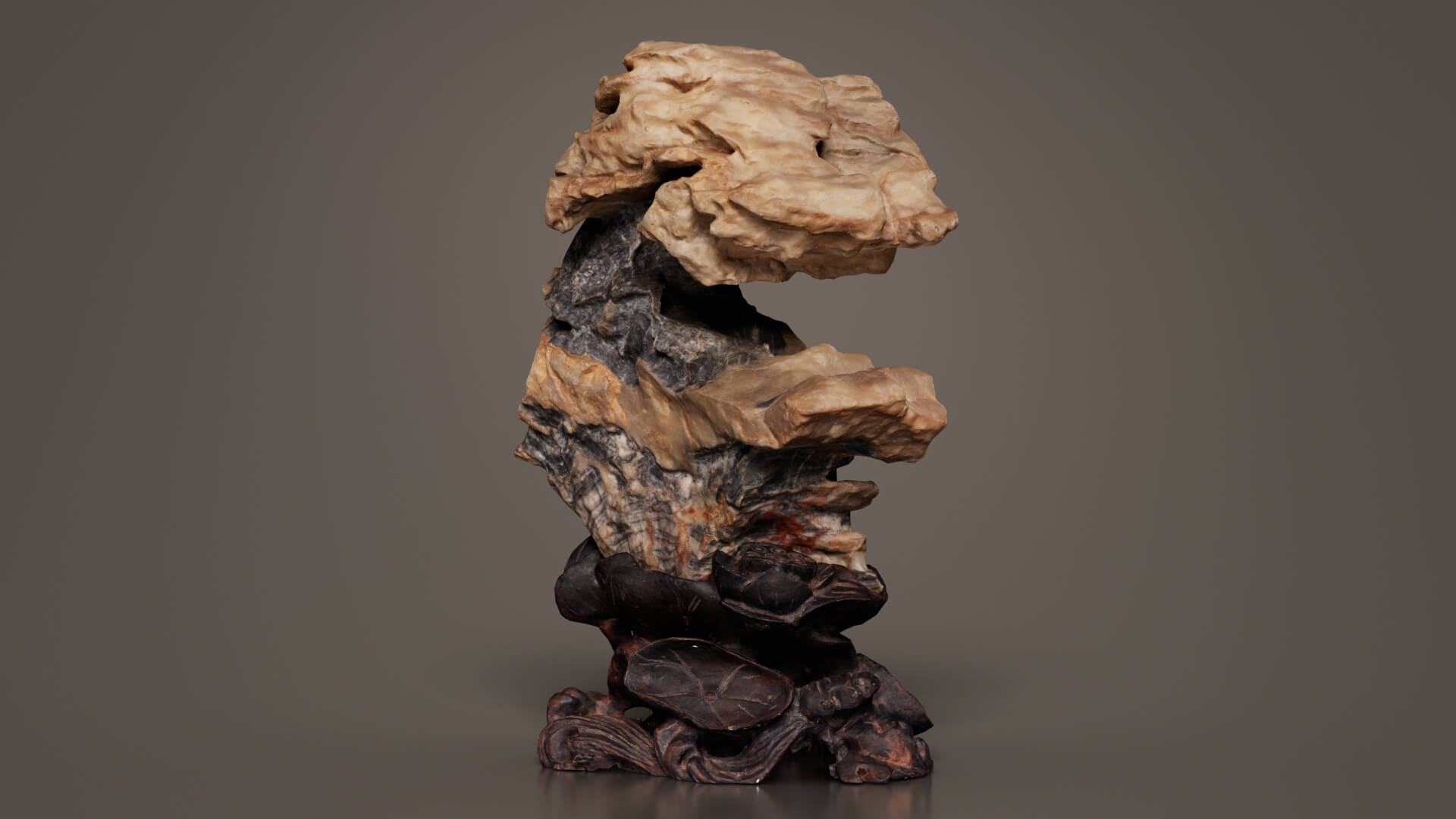 Suiseki Rock 09 - 3D Model by Polygonal Miniatures