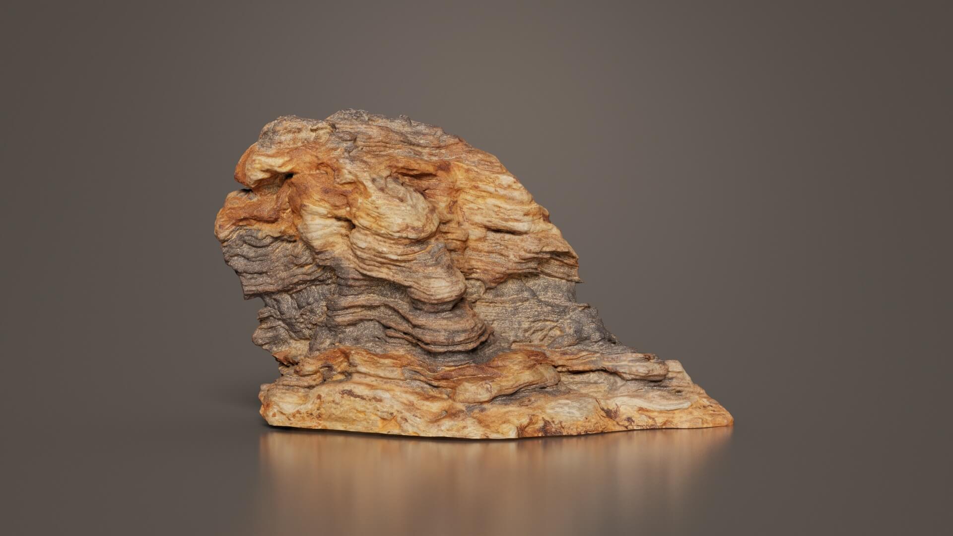 Suiseki Rock 16 - 3D Model by Polygonal Miniatures