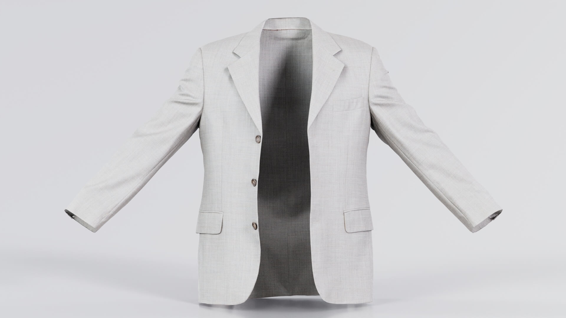 Suit B Vest Open - 3D Model by Polygonal Miniatures