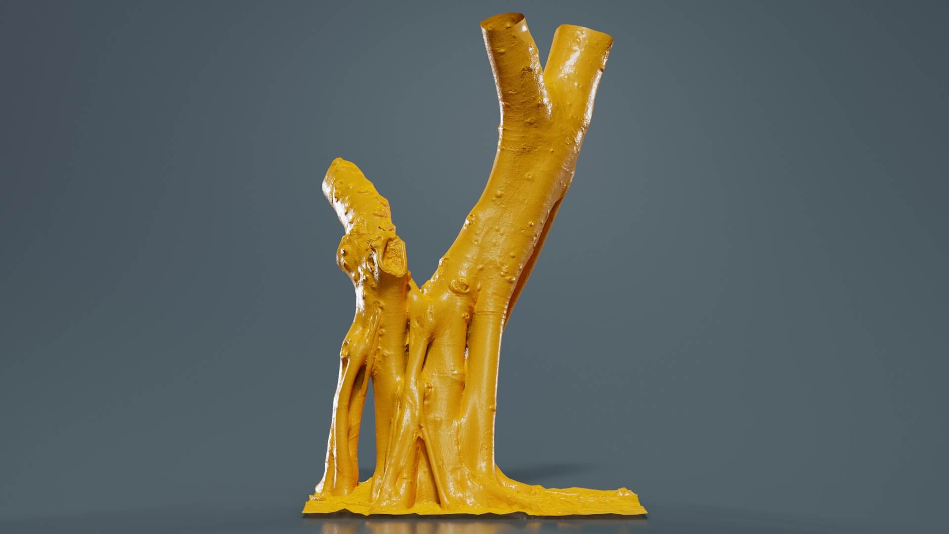 Tall Roots Tree Trunk - 3D Model by Polygonal Miniatures