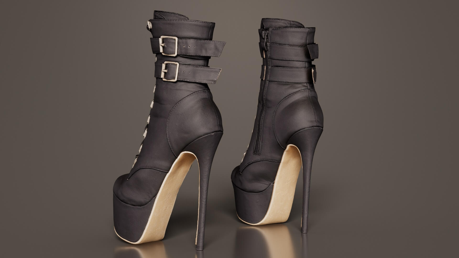 Thin Stiletto Heels - 3D Model by Polygonal Miniatures