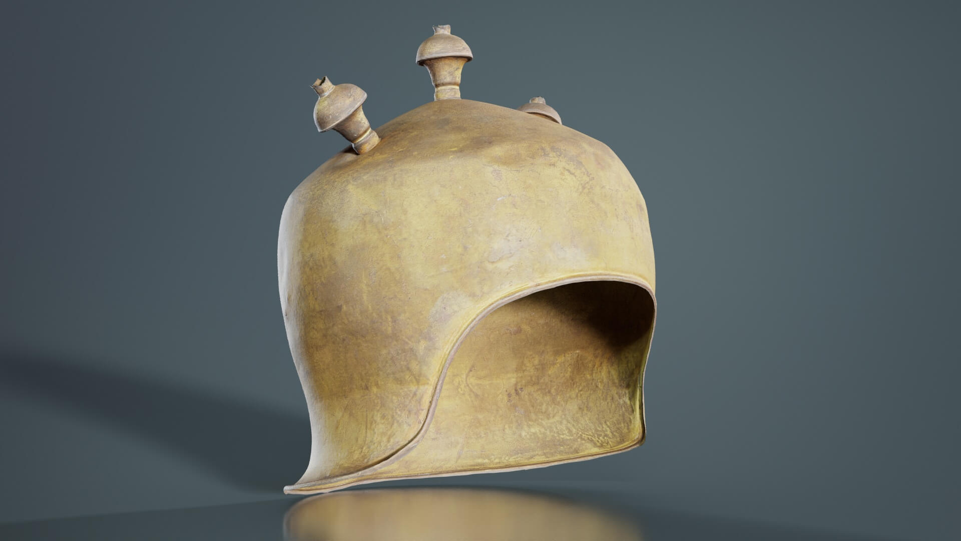 Three Spikes Helmet - 3D Model by Polygonal Miniatures