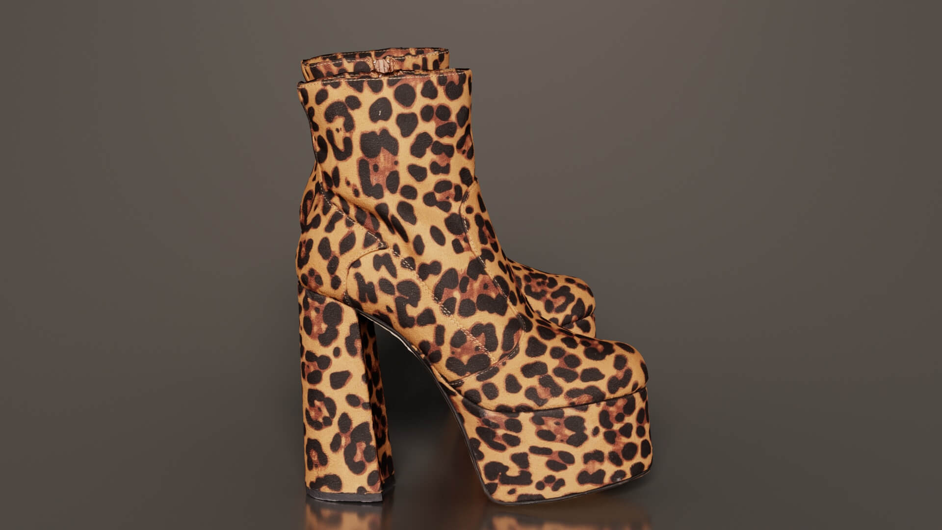 Tiger Block Heels - 3D Model by Polygonal Miniatures