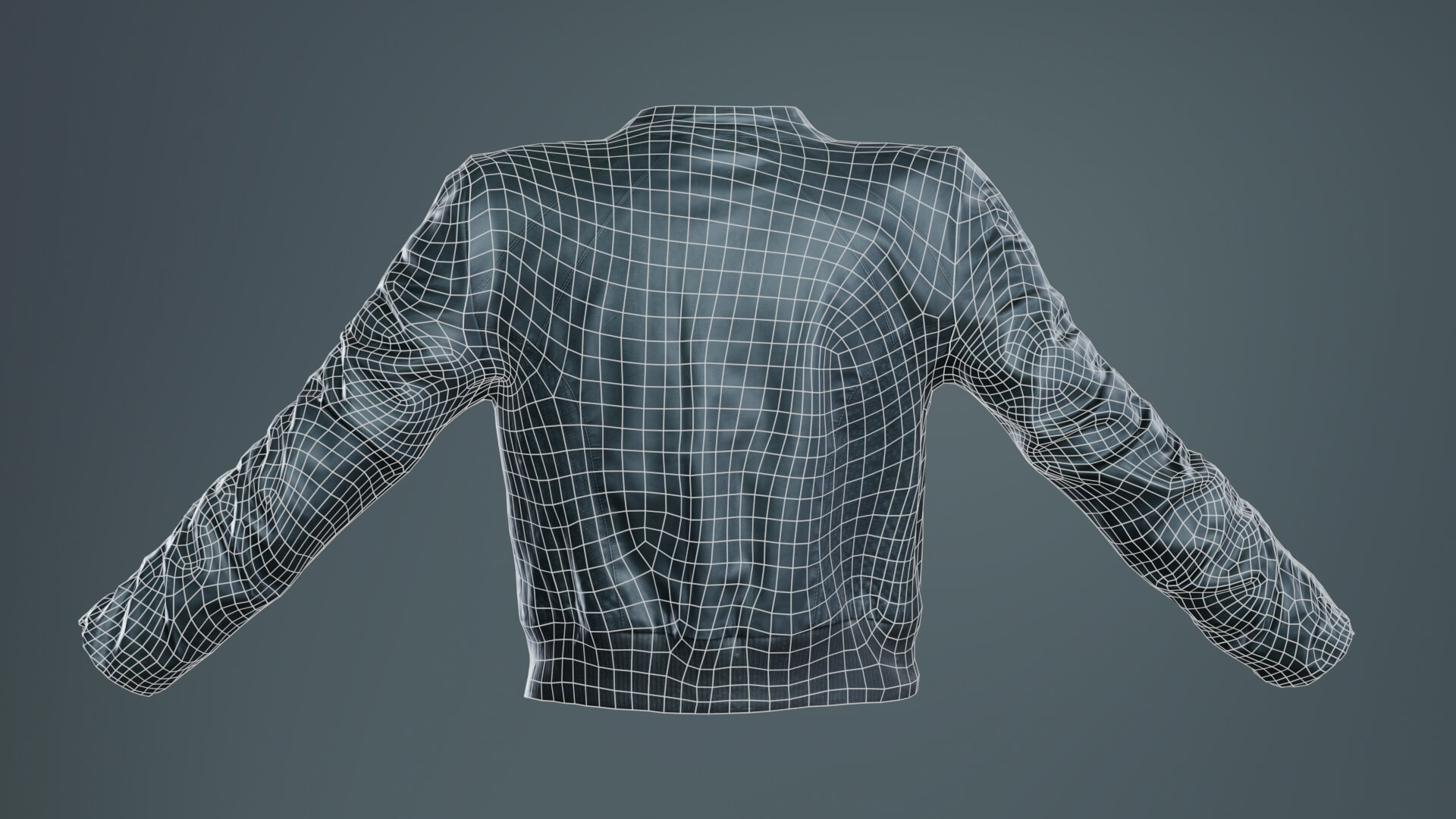 Tiny Black Leather Jacket Open - 3D Model by Polygonal Miniatures