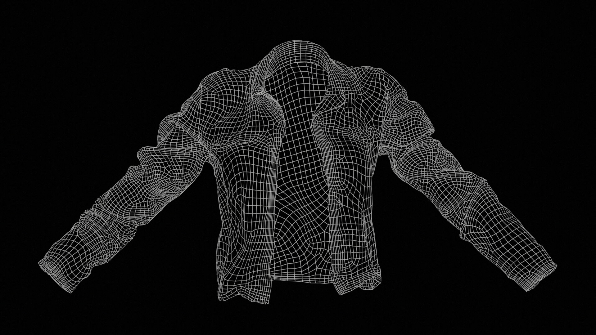 Tiny Jeans Jacket Open - 3D Model by Polygonal Miniatures