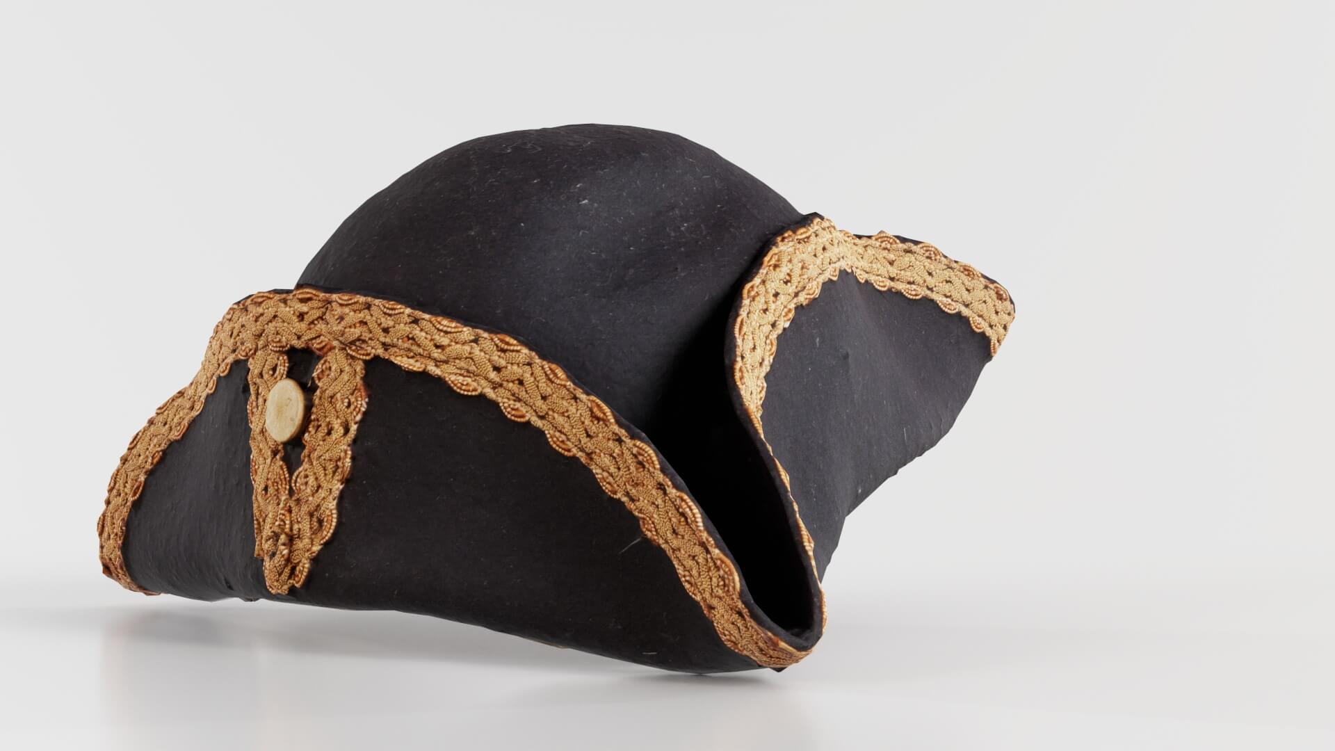 Triangle Hat Gold - 3D Model by Polygonal Miniatures