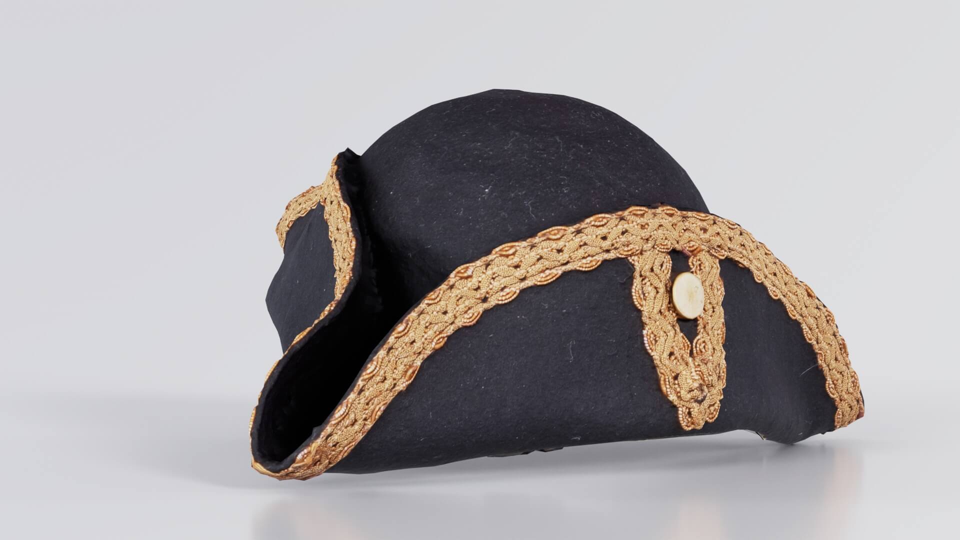 Triangle Hat Gold - 3D Model by Polygonal Miniatures