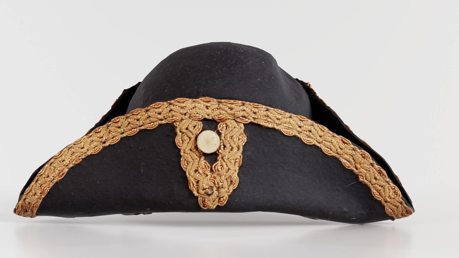 Triangle Hat Gold - 3D Model by Polygonal Miniatures