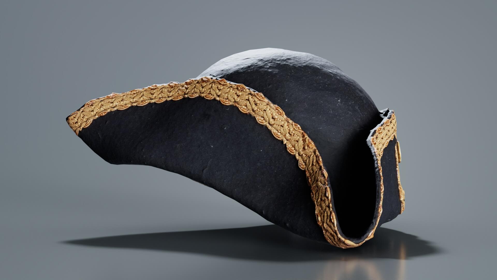 Triangle Hat Gold - 3D Model by Polygonal Miniatures